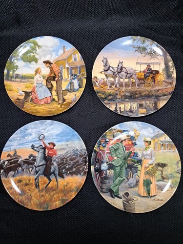 1986 Knowles China "Oklahoma!" Plates Complete Set (4) Original Boxes ...