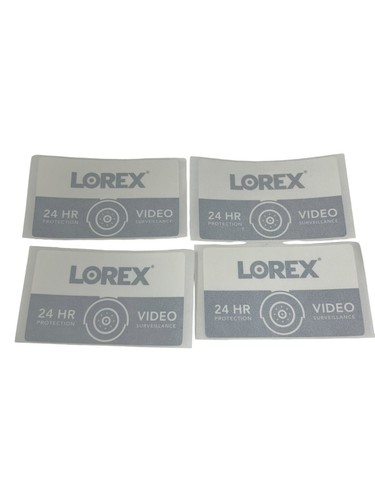 Lot of 4 Lorex 24 Hour Protection Video Surveillance Adhesive Stickers ...