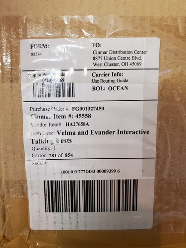 Grandin Road Velma and Evander Interactive 16" Talking Busts Set ...