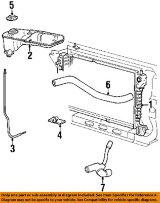 FORD OEM 1996 Mustang Cooling Radiator Components-Recovery Tank ...