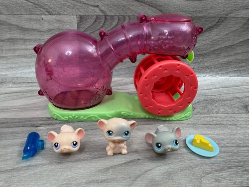 LITTLEST PET SHOP LPS MERRY MICE 102 103 104 CHEESE WHEEL TUNNEL SET ...