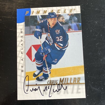 CRAIG MILLAR EDMONTON OILERS 1997-98 BE A PLAYER AUTOGRAPHS AUTO #239 ...