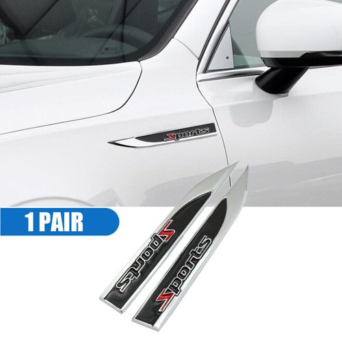 3D Sports Car Metal Logo Emblem Badge Sticker Side Fender Decal Auto ...