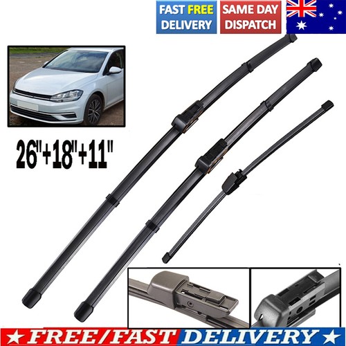X3 Front & Rear Windscreen Wiper Blades Set For VW Golf MK7 2012-2018 ...