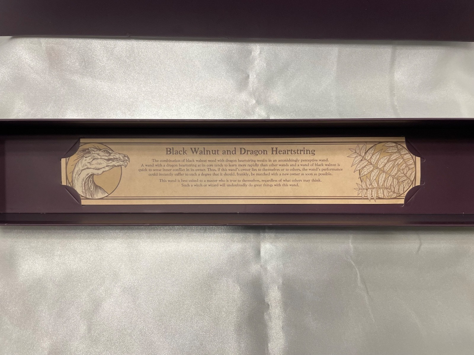 Interactive Ollivanders™ Black Walnut and Dragon Heartstring Wand ...