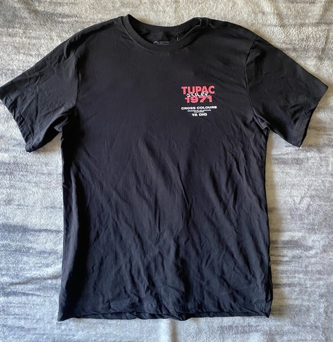 Cross Colours 2Pac Tupac Shakur T Shirt Mens LARGE Black Graphic Hip ...