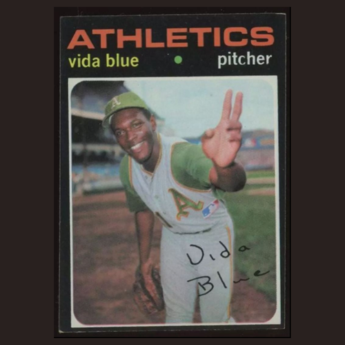 Vida Blue #544 1971 Topps Set Break Oakland Athletics Baseball Card NM ...
