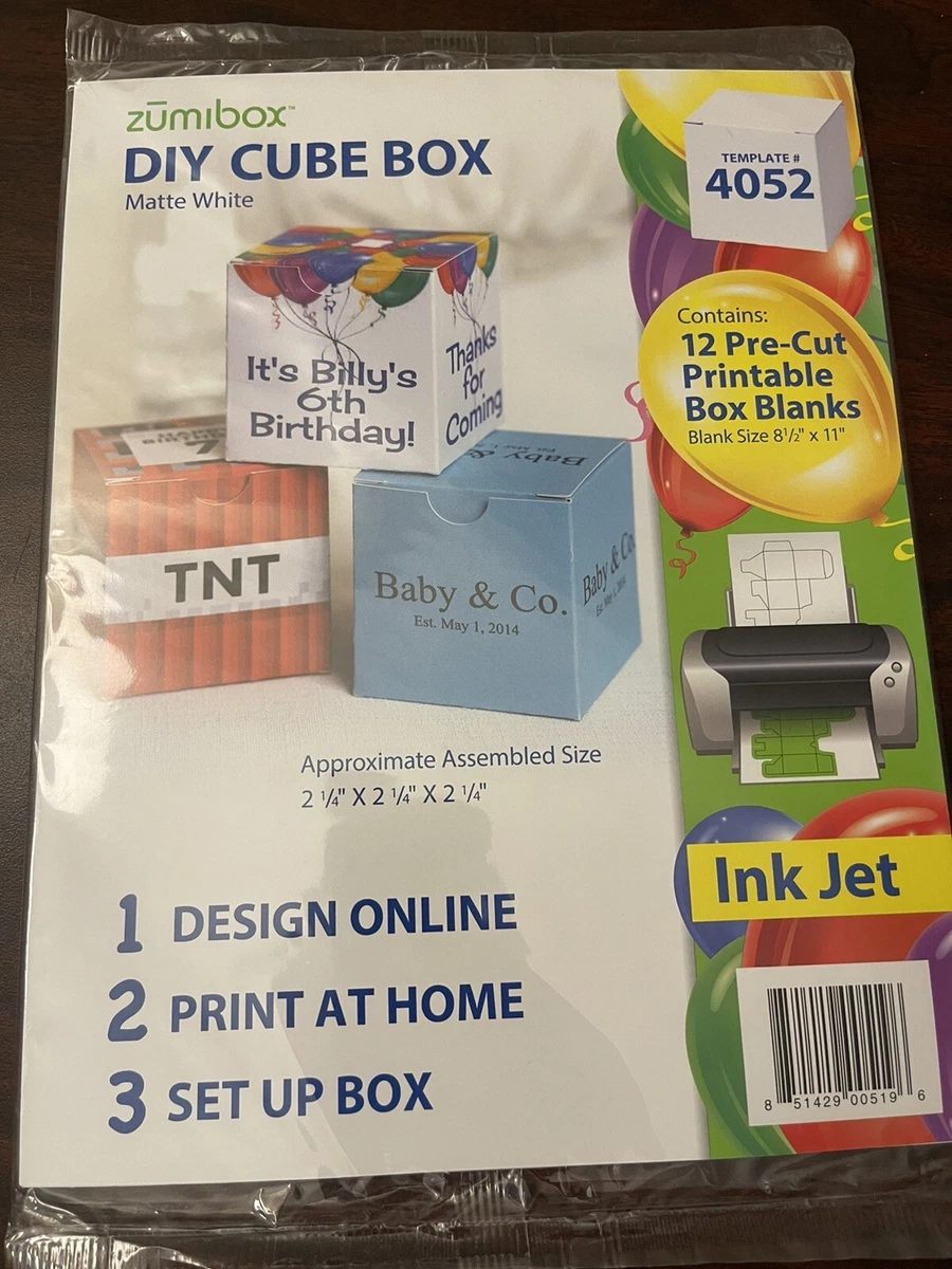 Cube Box With Lid Template