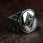 Men's Biker 1%er Motorcycle Outlaw One Percenter Stainless Steel Ring ...