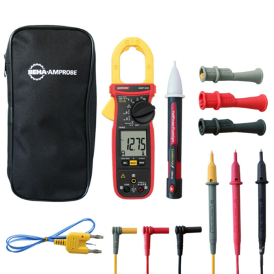 Amprobe AMP-320 TRMS HVAC Clamp Multimeter with Case and Lead Set plus ...