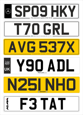 Reproduction Car Retro Custom Number Dealer Pre 2001 Pair Of Two Plates ...