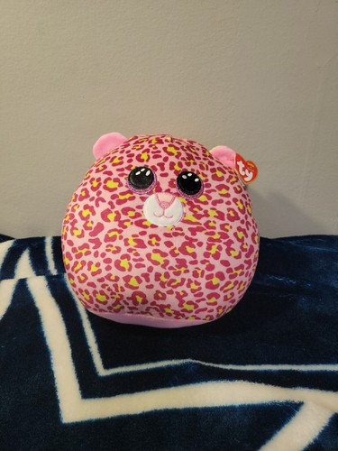 Ty Squish A Boo Lainey - Pink Leopard Medium 10" Brand New | eBay