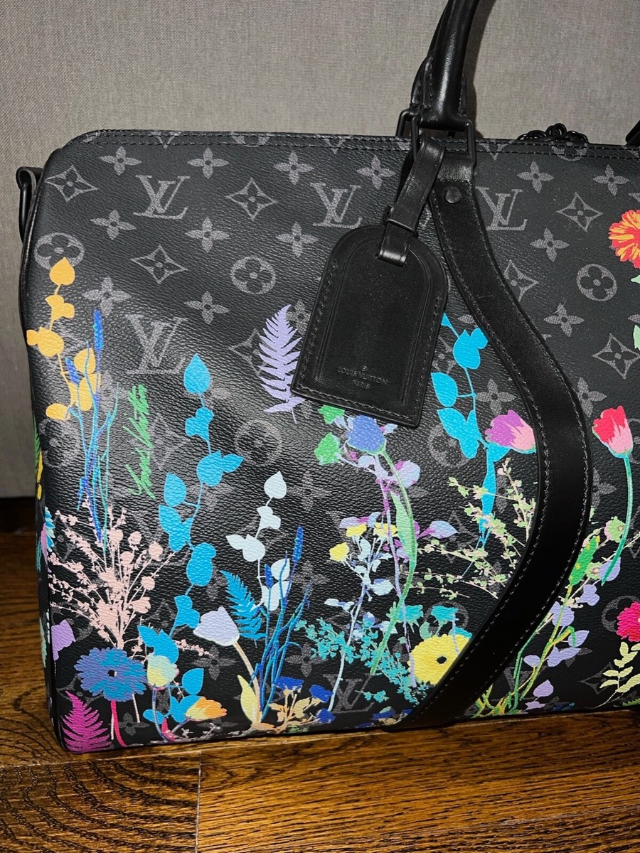 Louis Vuitton Keepall Bandouliere 50 Eclipse Foliage Flowers Louis Vuitton Keepall Bandouliere 50 Eclipse Foliage Flowers