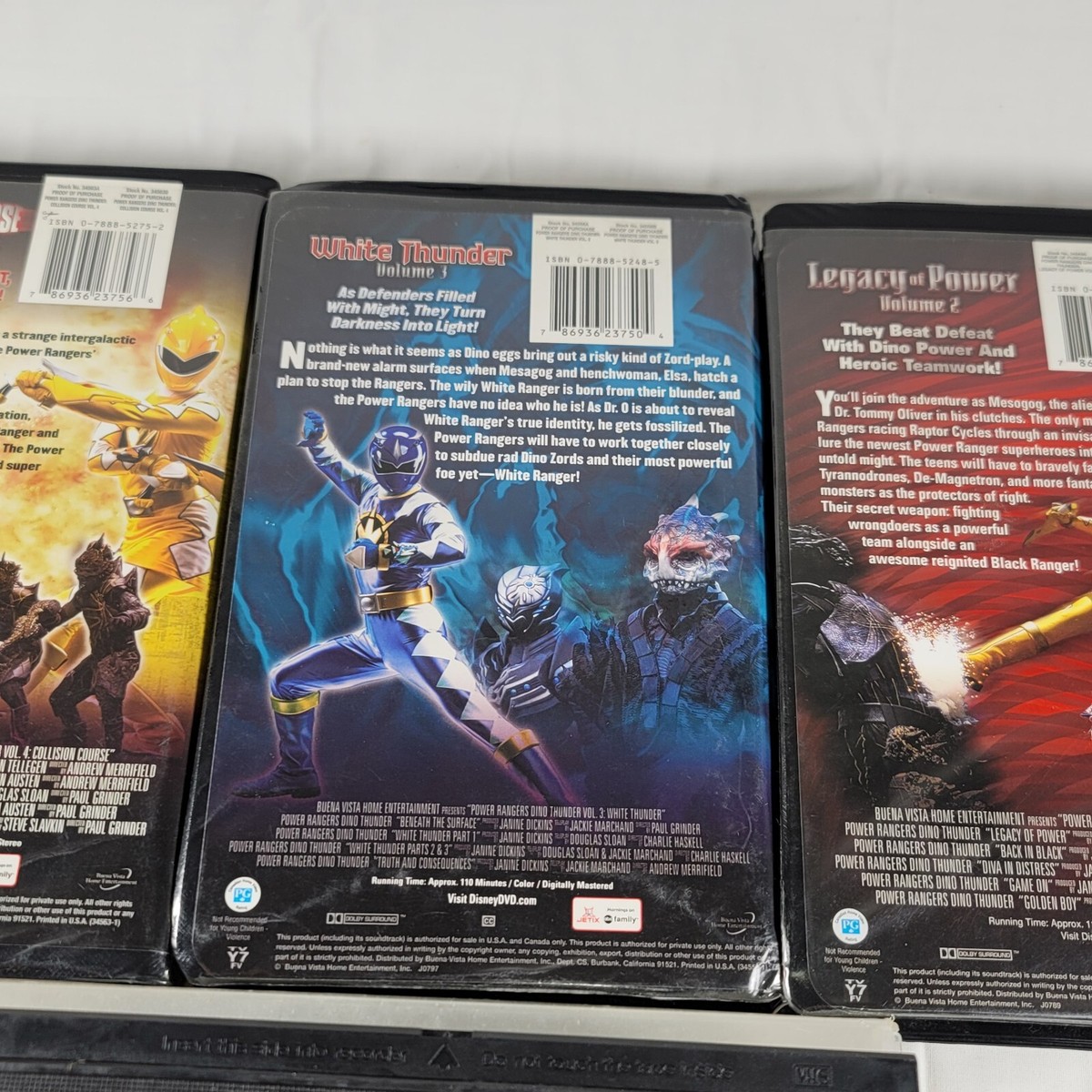 Power Rangers Dinosaurio Trueno Vhs Lot Of Power Rangers Dino Thunder