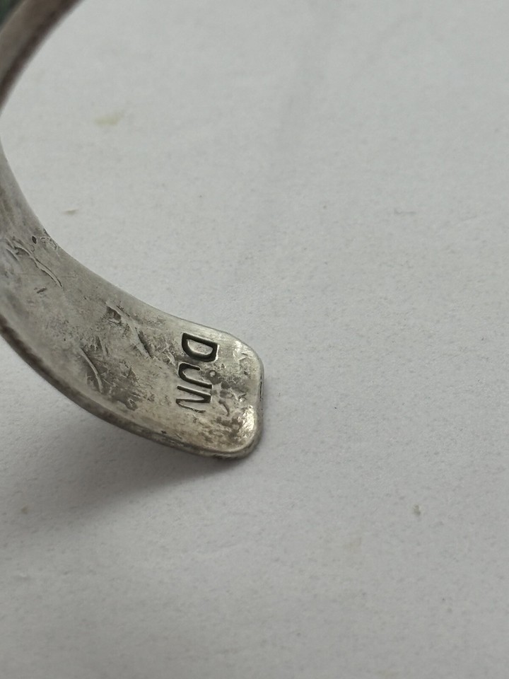 Vtg Sterling Sign DJN Delvin Nelson Navajo Inlay Multi Stone Cuff ...