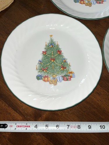 Corelle Holiday Magic Christmas Tree 10 1/4" Dinner Plate set of 3 nice ...