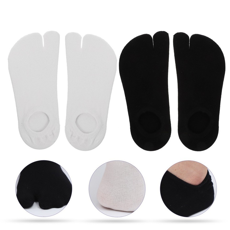 2 Pairs Toe Separating Socks Alignment with Split Sports Running | eBay ...