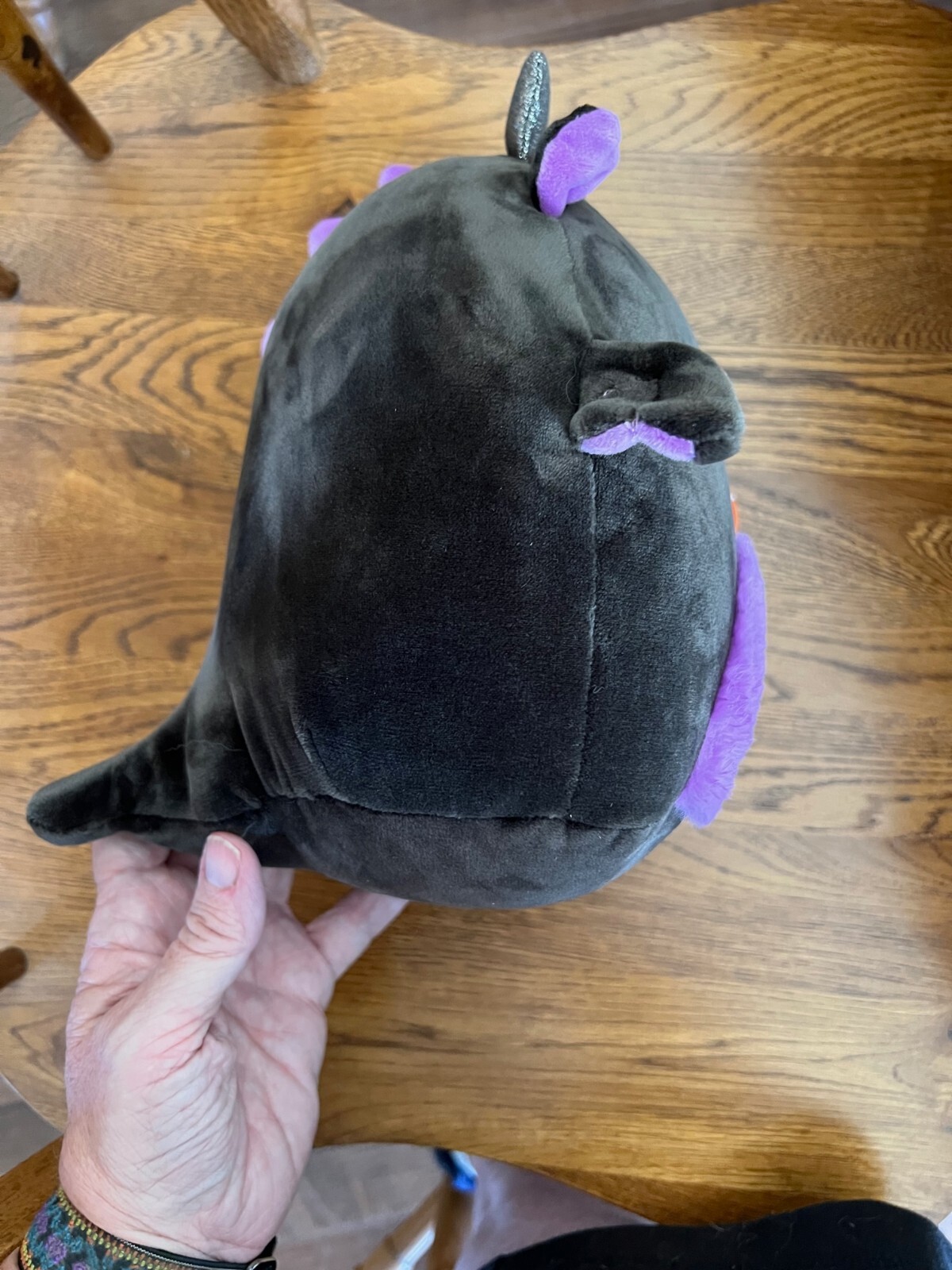 Squishmallow 8" Dent The Black and Purple Dragon Soft Halloween Plush ...