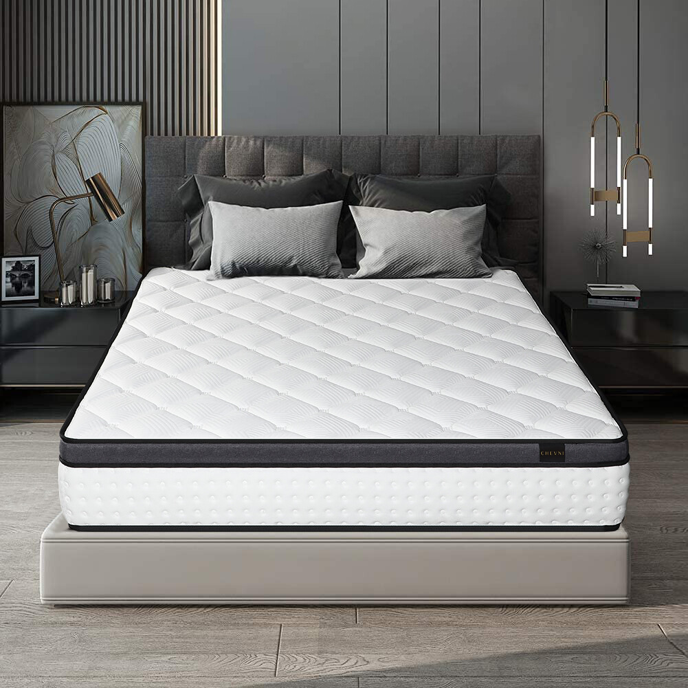 12" Twin Full Queen King Mattress Medium Firm Memory Foam Spring Bed in ...