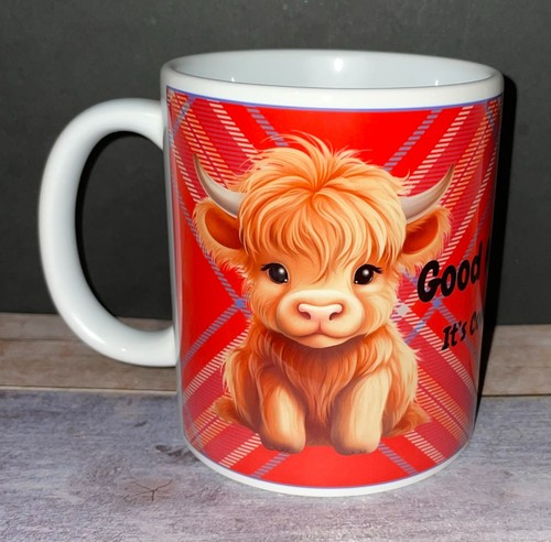 Highland Cow Good Morning It's Cowfee Time Cute Coffee Tea Mug Birthday ...