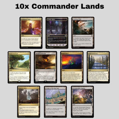 10 UNIVERSAL Commander Land Bundle Staple Cards EDH MTG Matic the ...