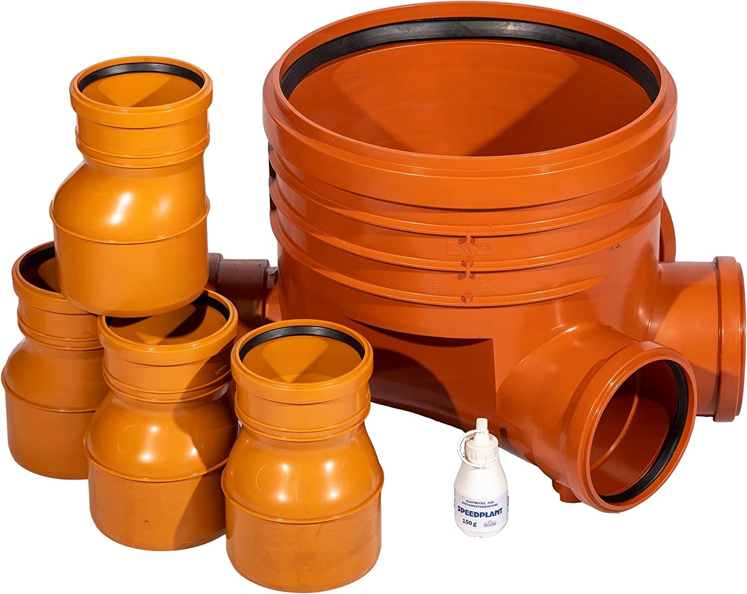 KG Schacht Revisionsschacht Abwasserschacht DN400 / DN125 - Komplett ...