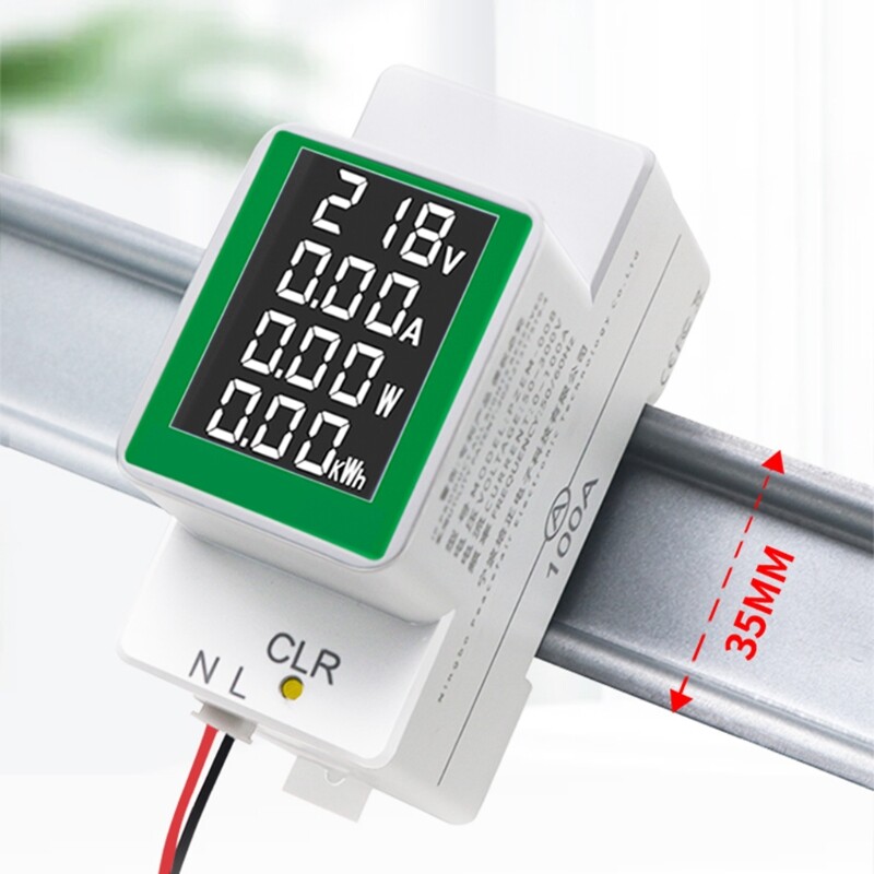 Power Meter Voltmeter Ammeter Energy Meter Digital Din Rail Power ...