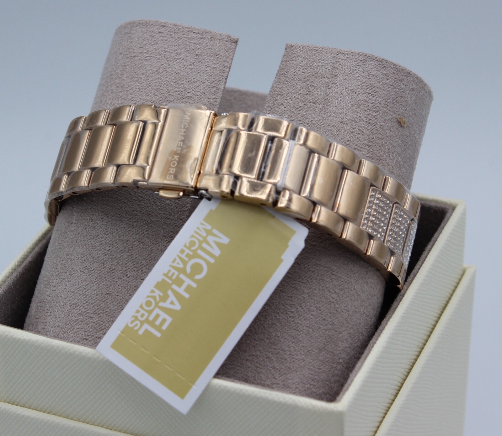 NEW AUTHENTIC MICHAEL KORS LAYTON ROSE GOLD CRYSTALS PAVE MK6791 WOMEN ...