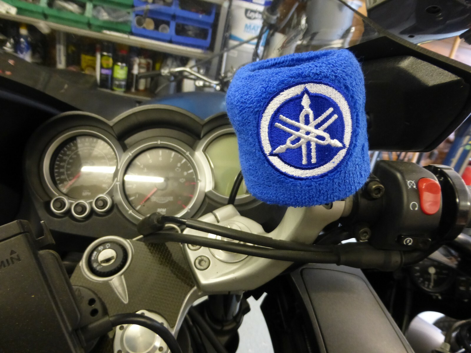 Yamaha Brake Reservoir Sock Reservoir Cover-Sleeve-Shroud BLUE ...