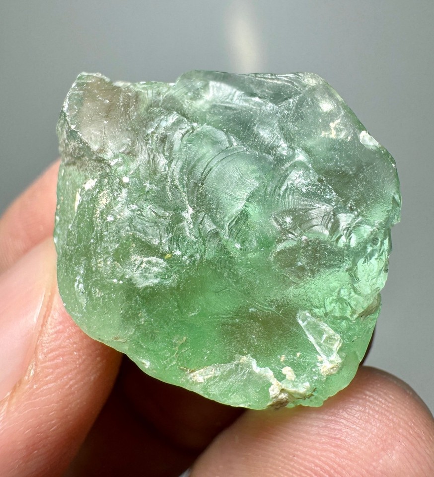 208 Carats Phosphorescent Top Green Fluorite Etched Crystals Lot @PAK ...