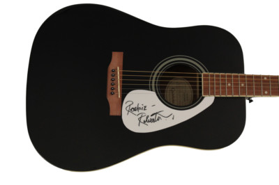 ROBBIE ROBERTSON SIGNED AUTOGRAPH GIBSON EPIPHONE ACOUSTIC GUITAR - THE ...