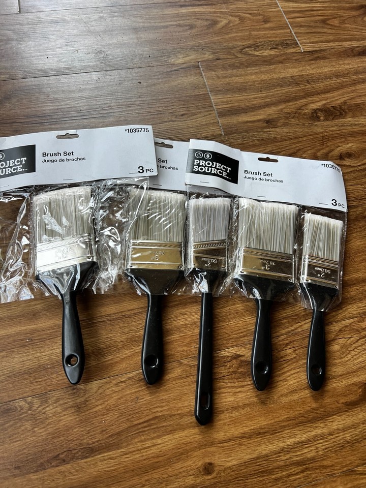 Paint Brush Set Project Source 5- brushes - Utility Polyester | eBay