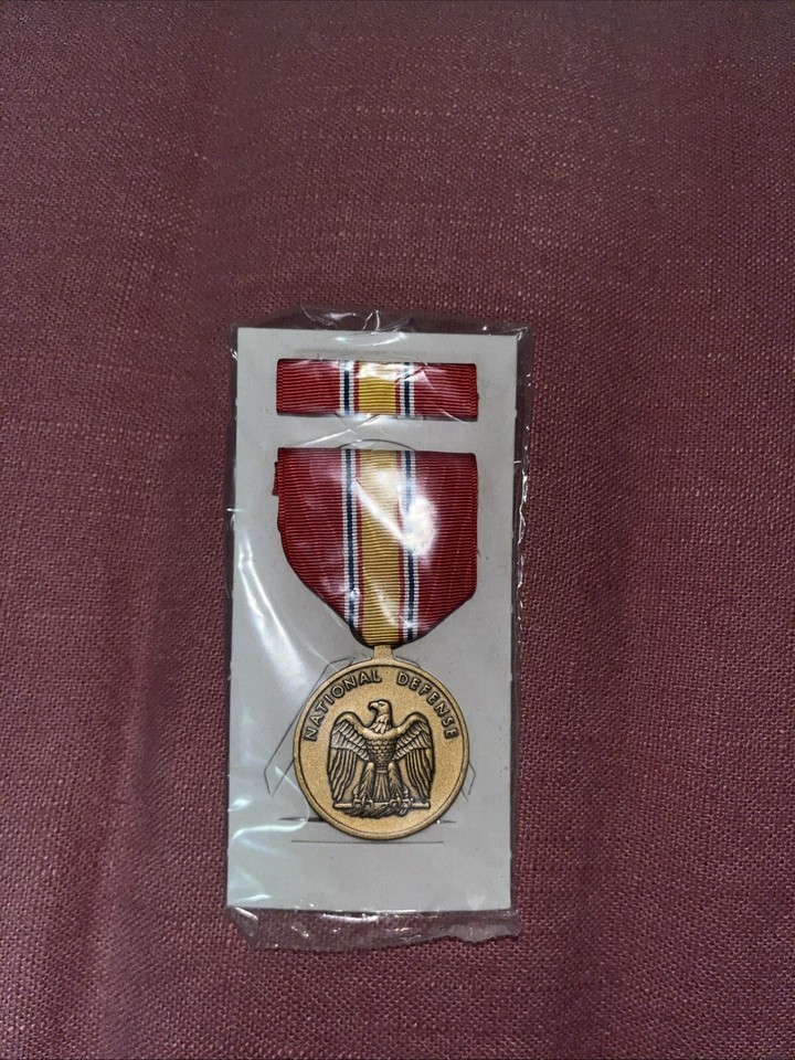 NATIONAL DEFENSE SERVICE MEDAL & RIBBON SET MILITARY GI ISSUE W/ORG BOX ...