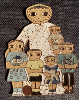 Benedictine Monks Of Valyermo Pottery Enameled Pottery Tile Family Of 6 ...