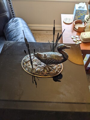 Vintage brandy cognac warmer snifter Duck With Reed's Holder | eBay