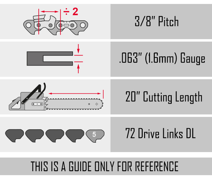 20" Guide Bar & ***Pack Of 2 Saw Chains*** Fits STIHL MS310 MS311 MS291 ...
