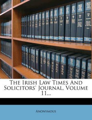Irish Law Times and Solicitors' Journal by Anonymous (2012, Trade ...