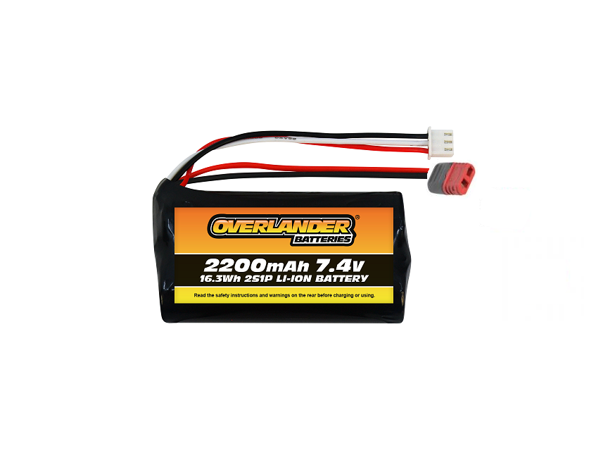Overlander 2200mAh 7.4v 2S Li-Ion Battery Pack - Deans (FTX Tracer ...