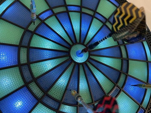 Electronic Dart Board, 13", LED, Sound, Digital Scoring, Voice ...