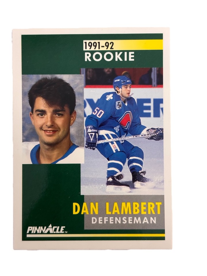 Brand New: Vintage 1991 Pinnacle Dan Lambert Quebec Nordiques Rookie ...
