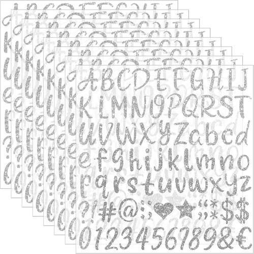 648 PCS Letter Stickers Glitter Alphabet Stickers Self Adhesive ...