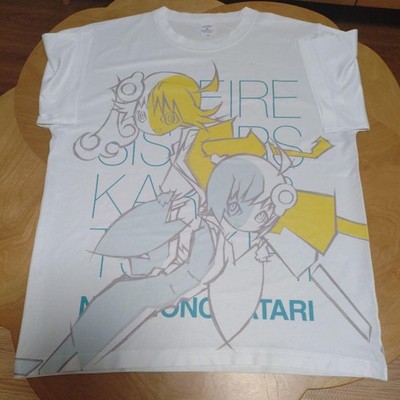 M15h Gift Nisemonogatari Fire Sisters T-Shirt L Anime Series Rare Japan ...
