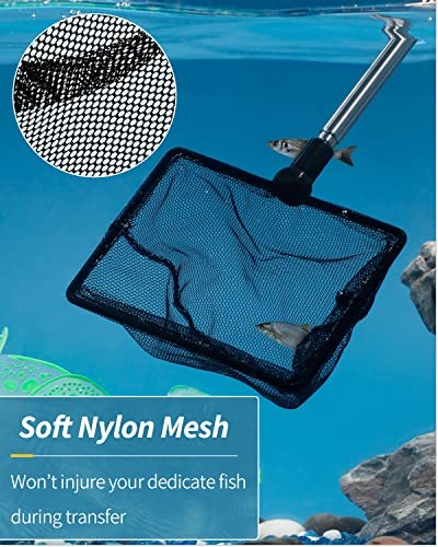 Pawfly 3.8 Inch Telescopic Aquarium Net Fine Mesh Small Fishnet with ...