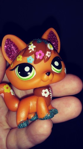 #2341 Shimmer Fox Orange LPS Mini Action Figure Littlest Pet Shop for ...