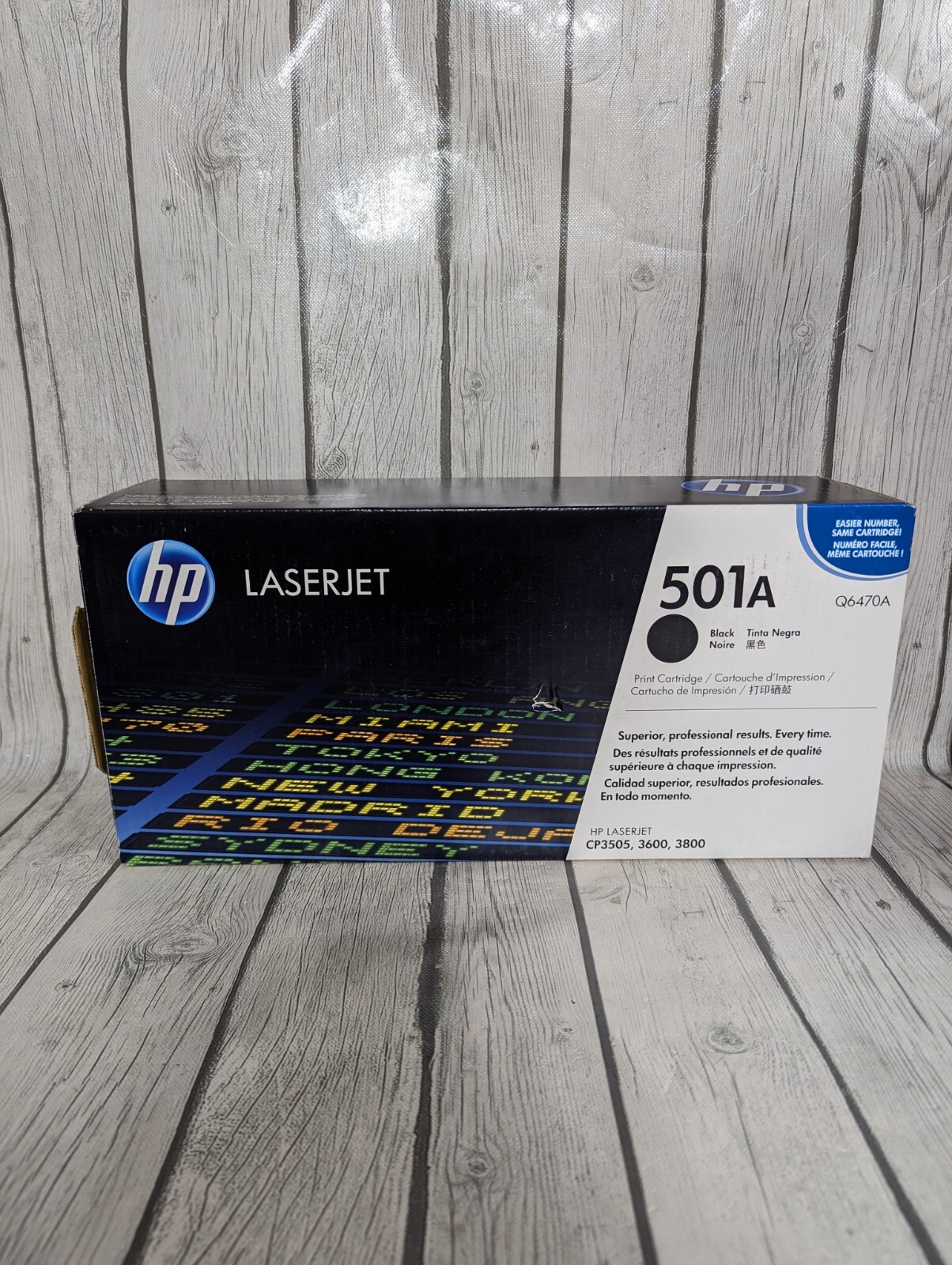 HP 501A Q6470A Black Print Cartridge Genuine OEM LaserJet Toner 3600 ...