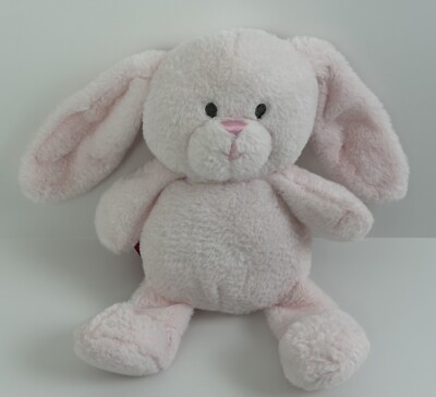 KELLYTOY Bunny Rabbit Lovey Plush Toy Light Pink Long Ears Crinkle ...
