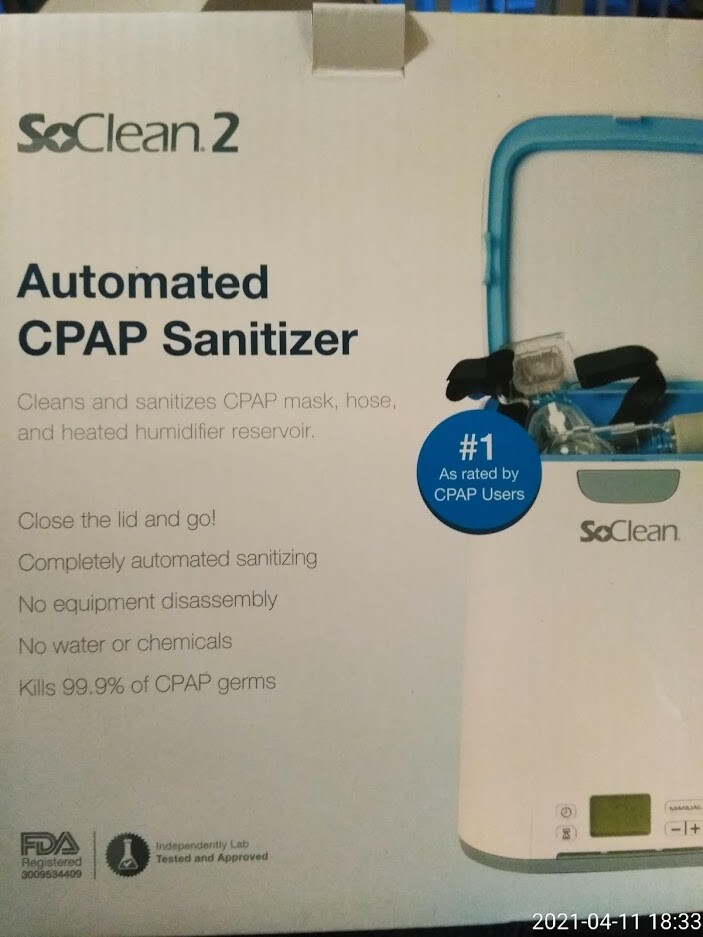 BRAND NEW IN BOX SOCLEAN 2 AUTOMATIC CPAP Cleaner Sanitizer Machine ...