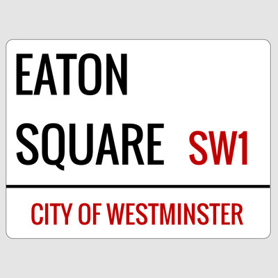 Eaton Square London Street Sign Plaque Aluminium | eBay UK
