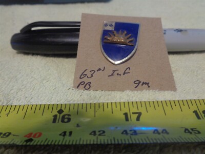 63rd Infantry 9M Unit Crest, DI, DUI Pinback (DRAW#226) | eBay