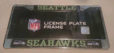 NFL Football Seattle Seahawks Carbon Fiber Metal License Plate Frame ...